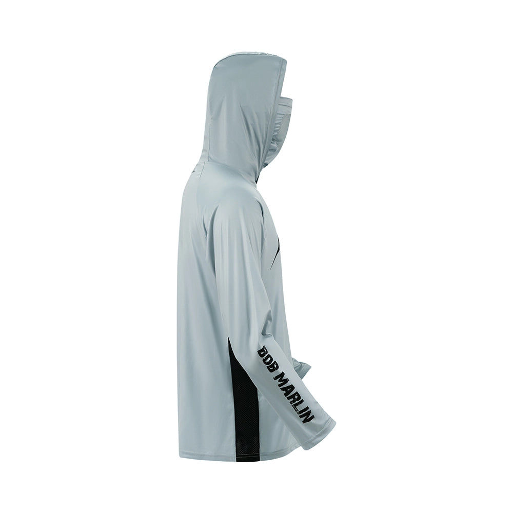 Performance Hoody With Built-in Face Mask BM Grey – BobMarlinGear